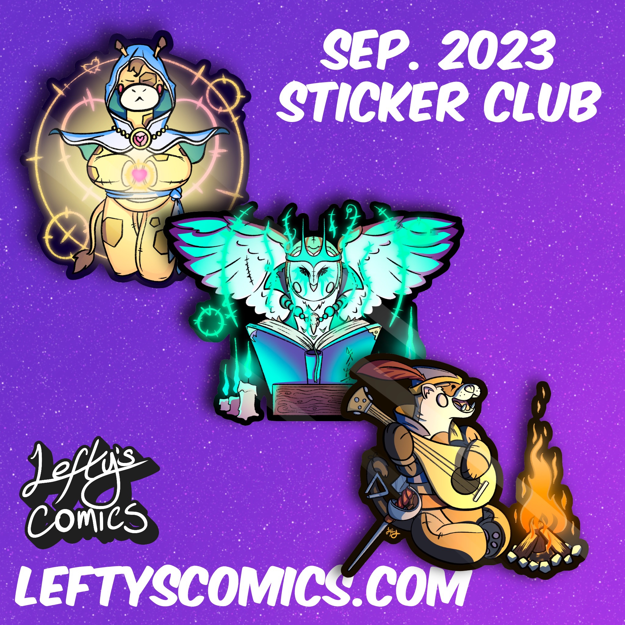 Sticker Club for September 2023 – Lefty's Comics